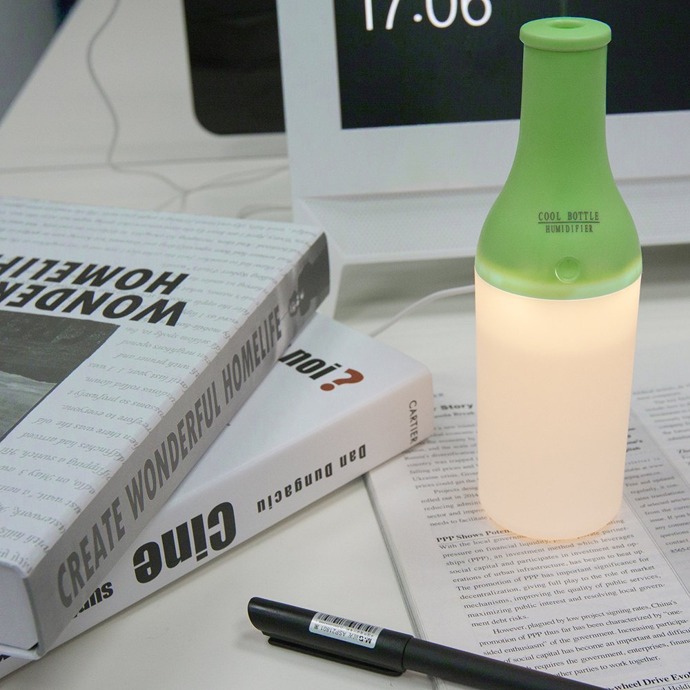 Veesee Portable Mini Cool Bottle Mist Ultrasonic Humidifier Atomizer ...