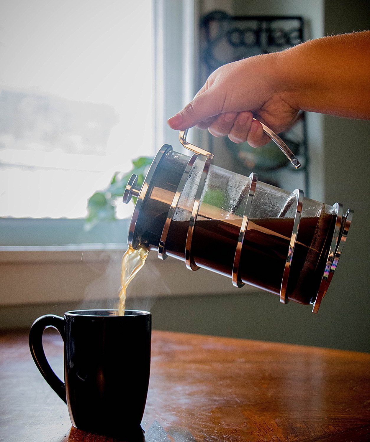 Gourmet 1 Liter Gold French Press Coffee Brewer with Spiral Design N2 ...