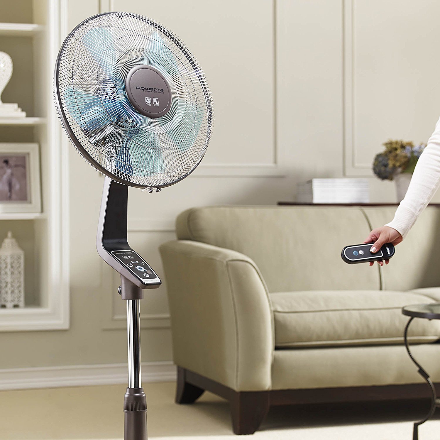 Rowenta VU5551 Turbo Silence Oscillating 16-Inch Stand Fan Powerful and ...