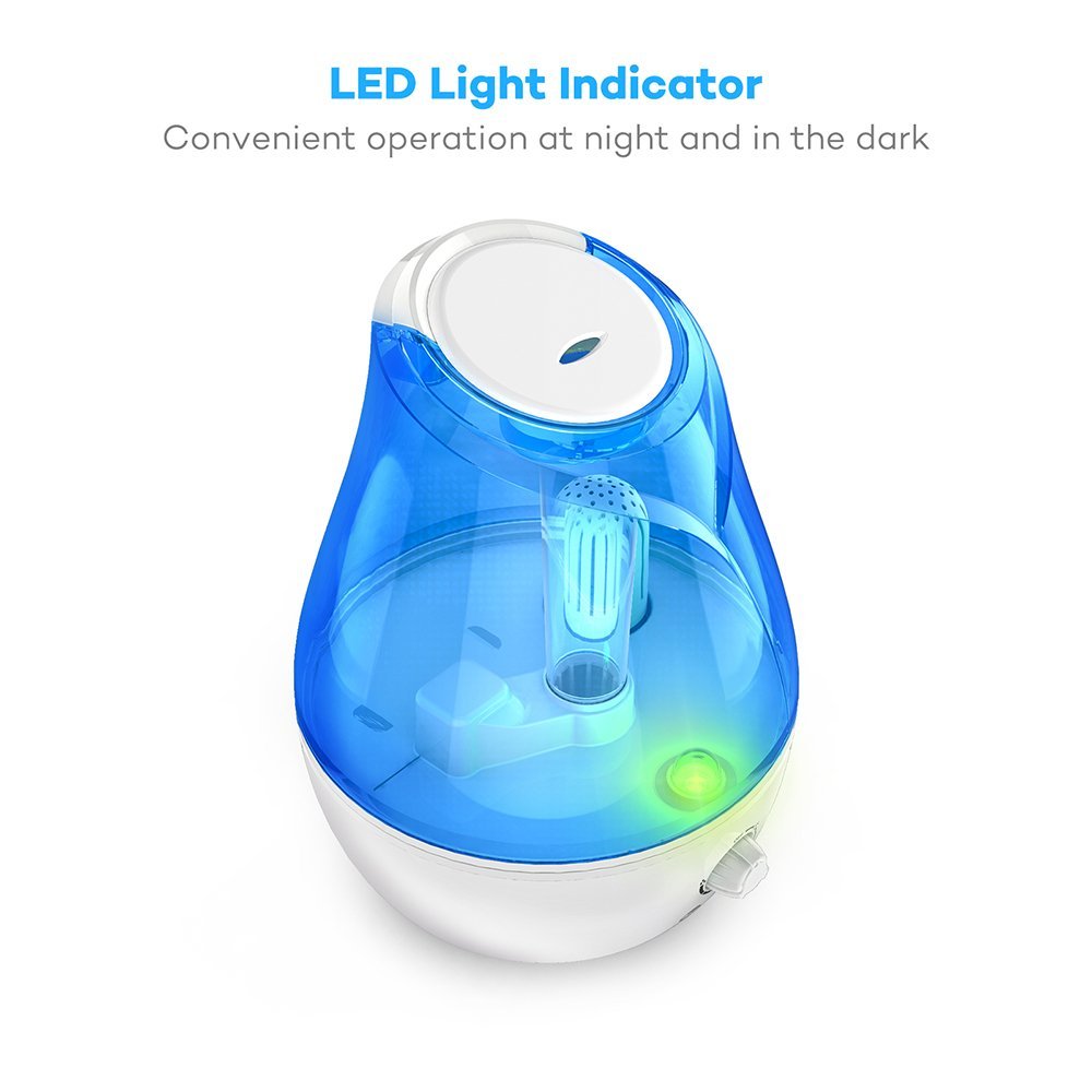 Cool Mist Humidifier, TaoTronics Ultrasonic Air Humidifers with ...