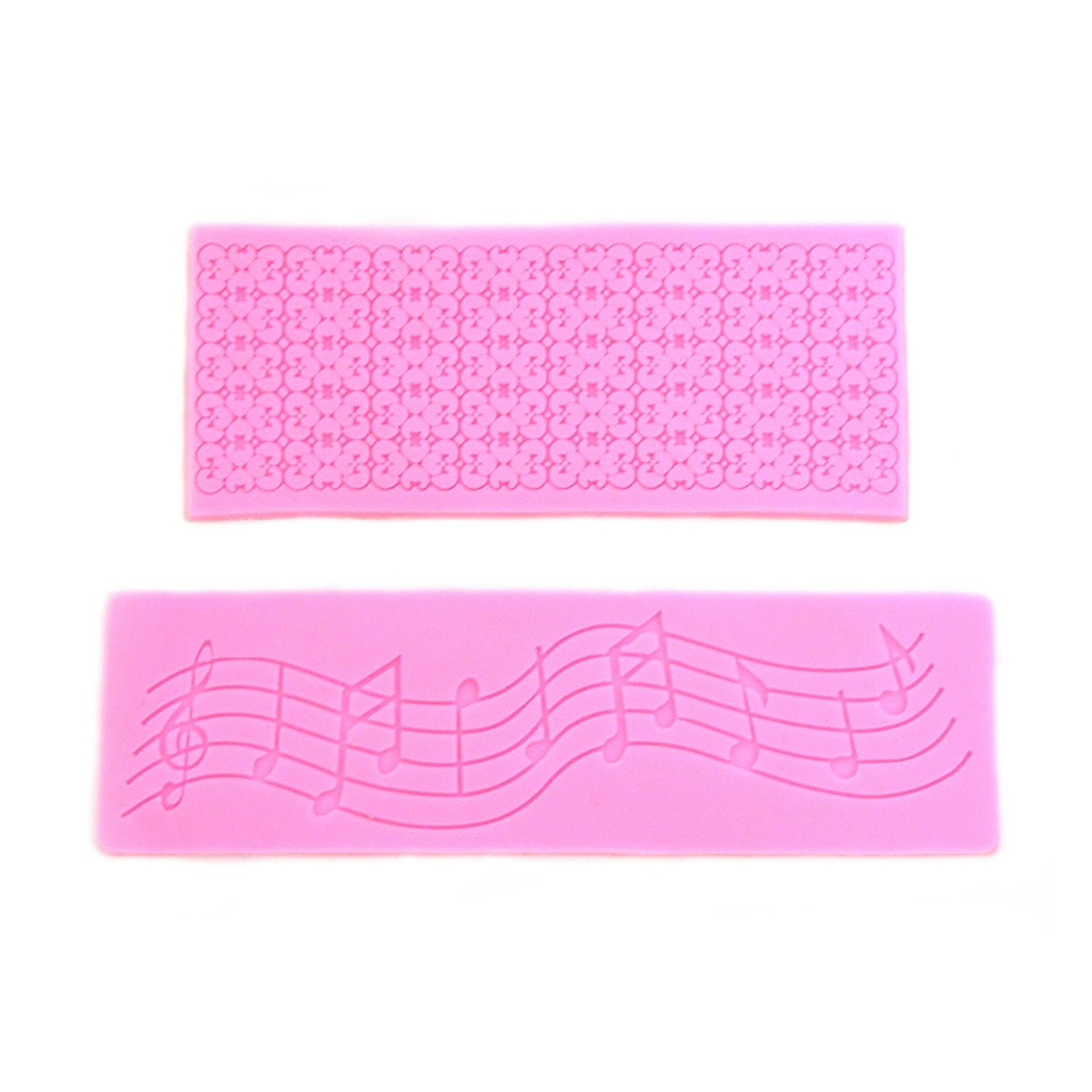 Mandydov Musical Note Silicone Mat + Cake Silicone Lace Mold, Fondant ...