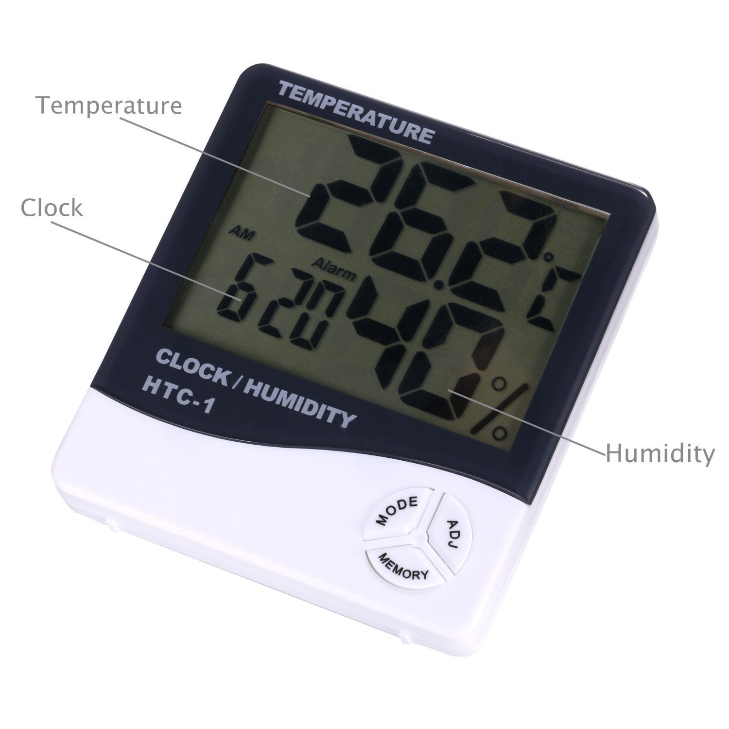 Blingkingdom - Digital Indoor Temperature and Humidity Meter with Alarm ...