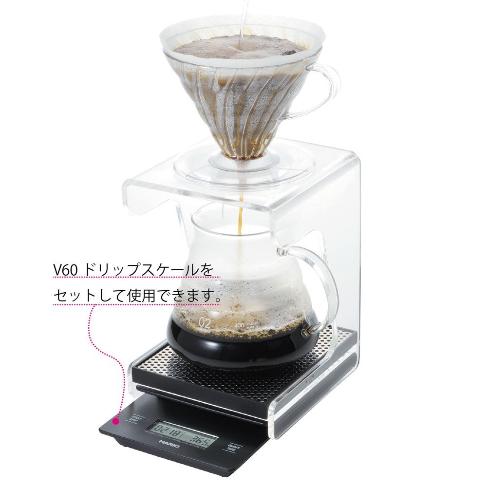 Hario VSS-1T Acrylic Stand with Drip Tray for V60 Coffee Dripper free ...