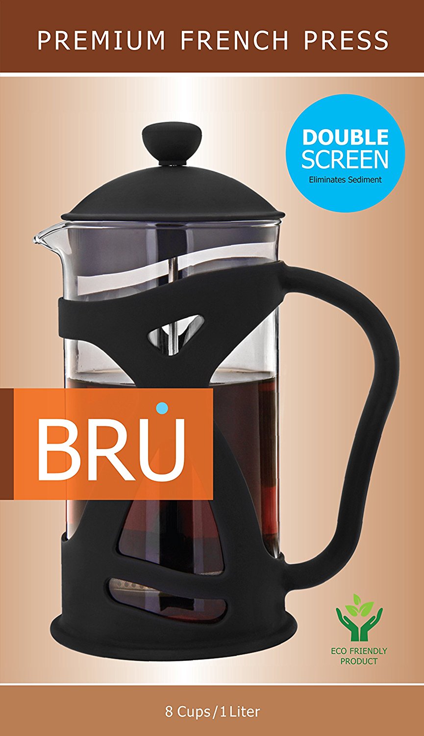 SALE! French Press - BRU USA Durable Coffee & Tea Maker | 1 Liter / 34 ...