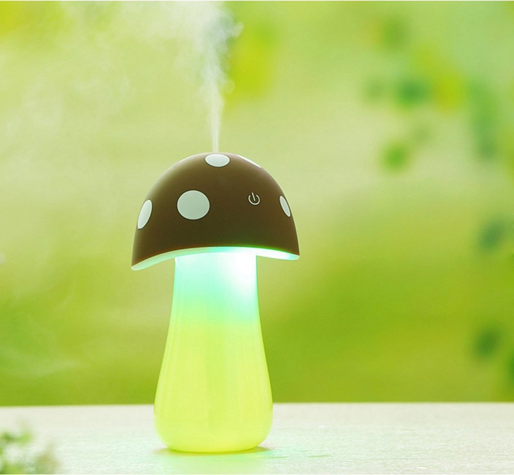 Ollivan 200ml Portable Ultrasonic Cool Mist Mushroom Lamp Humidifier ...
