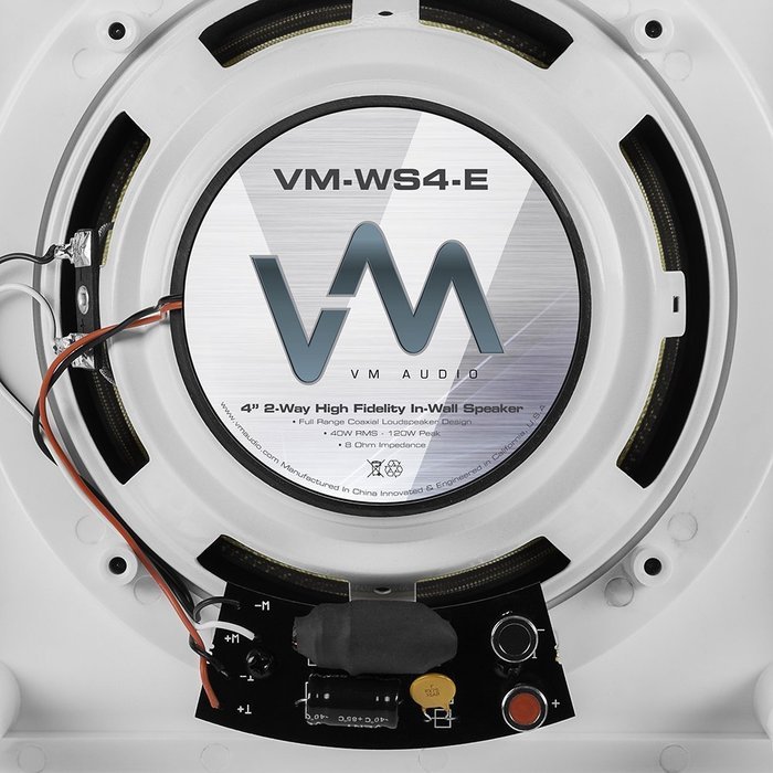 VM Audio Elux 4-Inch 120 Watt 2-Way In-Wall Surround Sound Speaker | VM ...