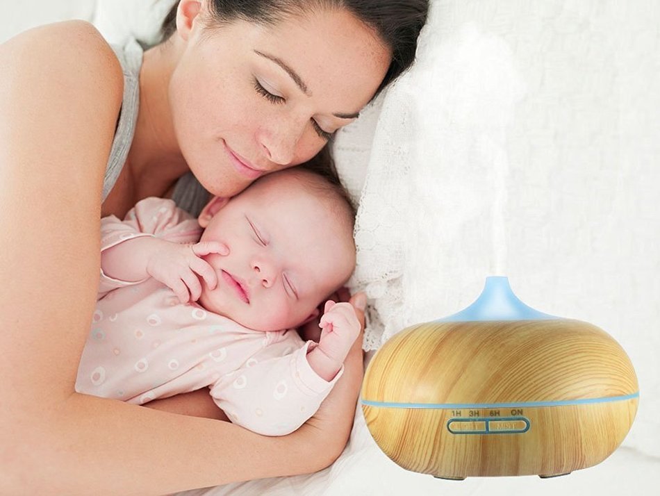 Ultrasonic Cool Mist Humidifier,300ml Arom Oil Diffuser with 7 Colors ...