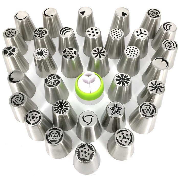 Latom Russian Icing Piping Tips Stainless Steel Large Size Pastry Cake ...