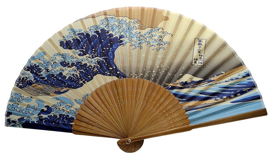 TANG DYNASTY(TM) High Quality Japanese Silks Hand Fan Wave Handheld Fan ...