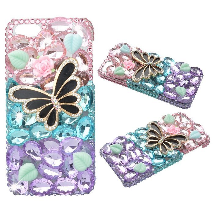 Iphone 7 Plus 5.5inch Bling Rose Gems Smartphone Cover,Yaheeda Rose Fur ...