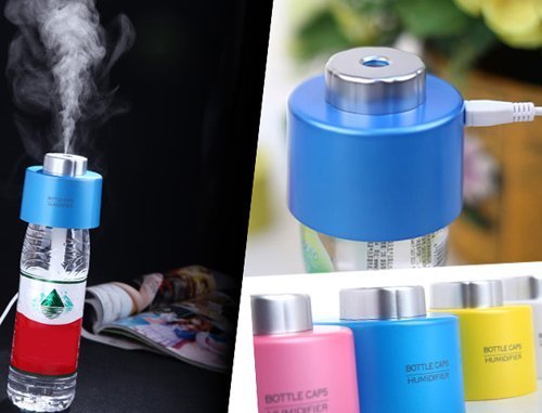 Mini Portable Bottle Cap Air Humidifier with USB Cable for Office Home ...