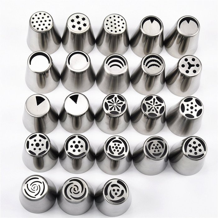 TANGCHU Russian Piping Tips 29PCS/SET Stainless Steel Large Size Icing ...