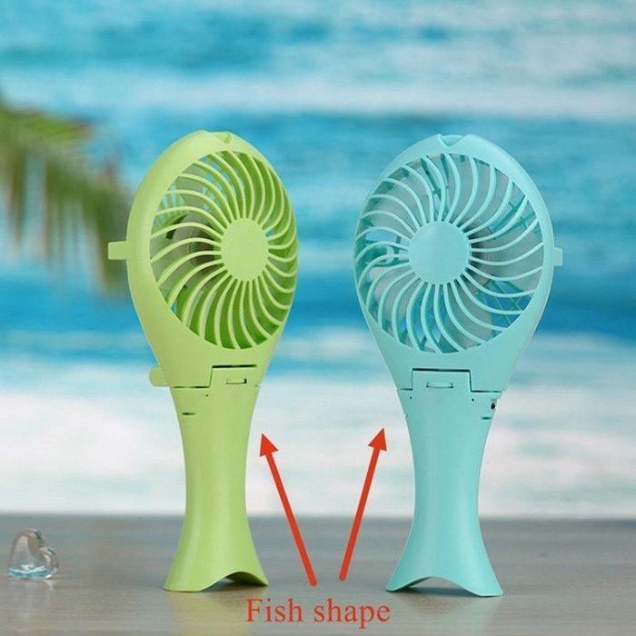 BearsFire® Mermaid Fan Portable Battery Fan USB Mini Foldable Personal ...