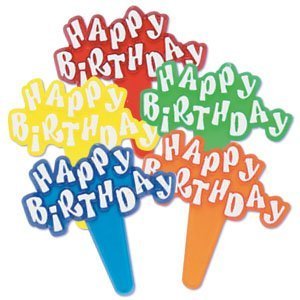 Happy Birthday Cupcake Picks - 24 pc free image download