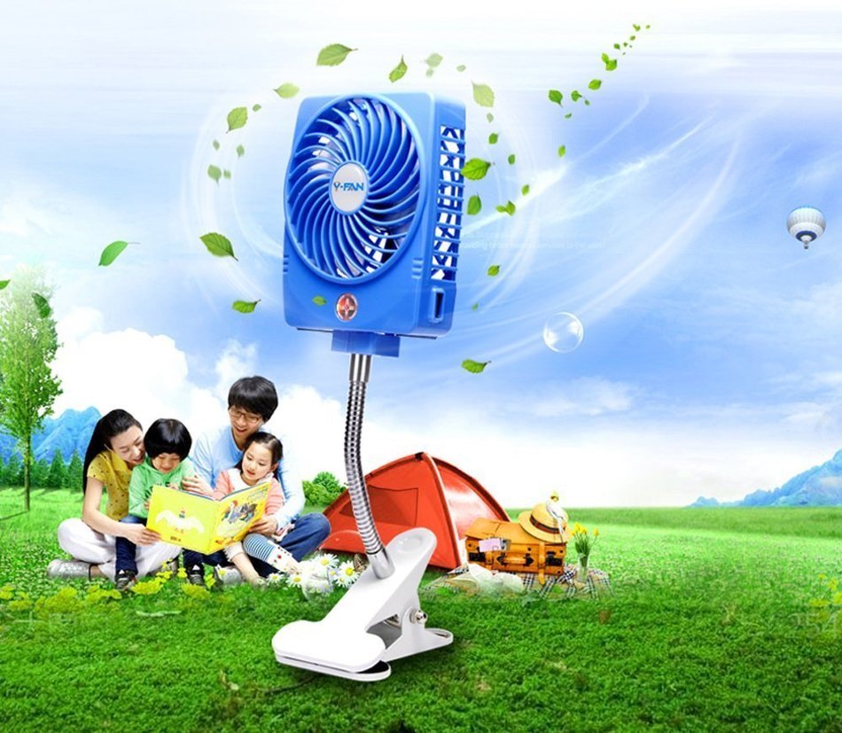 Momoday® Mini Handheld Square Electrical Portable Rechargeable Fan 3 ...