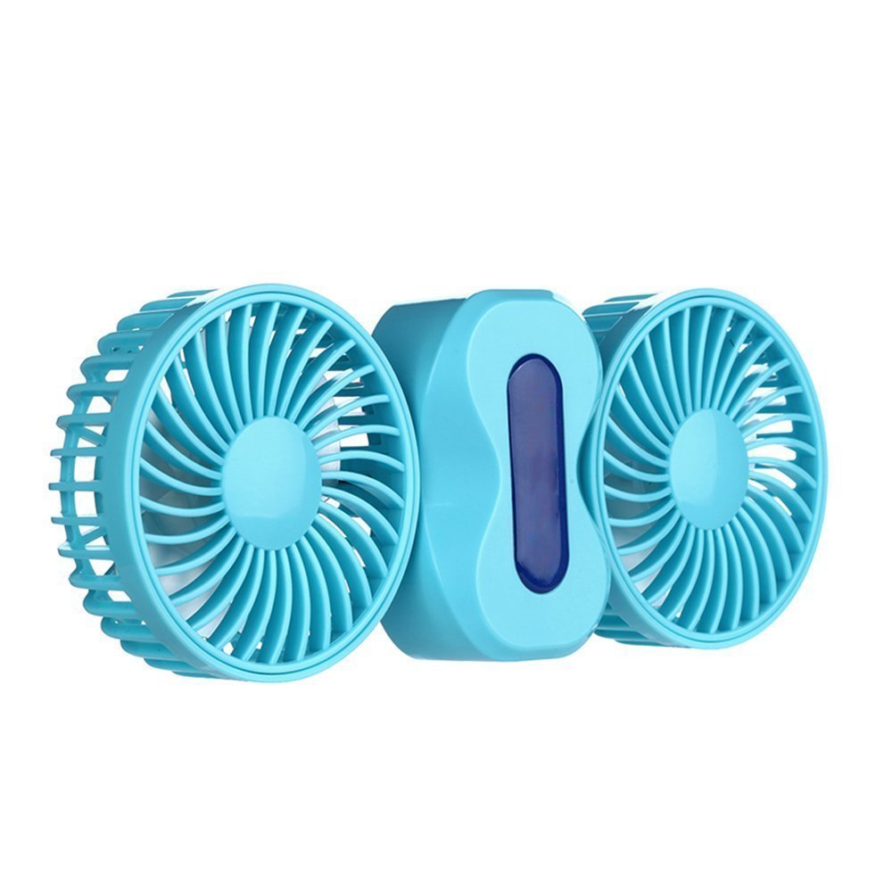 Dreamtop Couples Mini Fan Dual Head Portable USB Rechargeable Personal ...