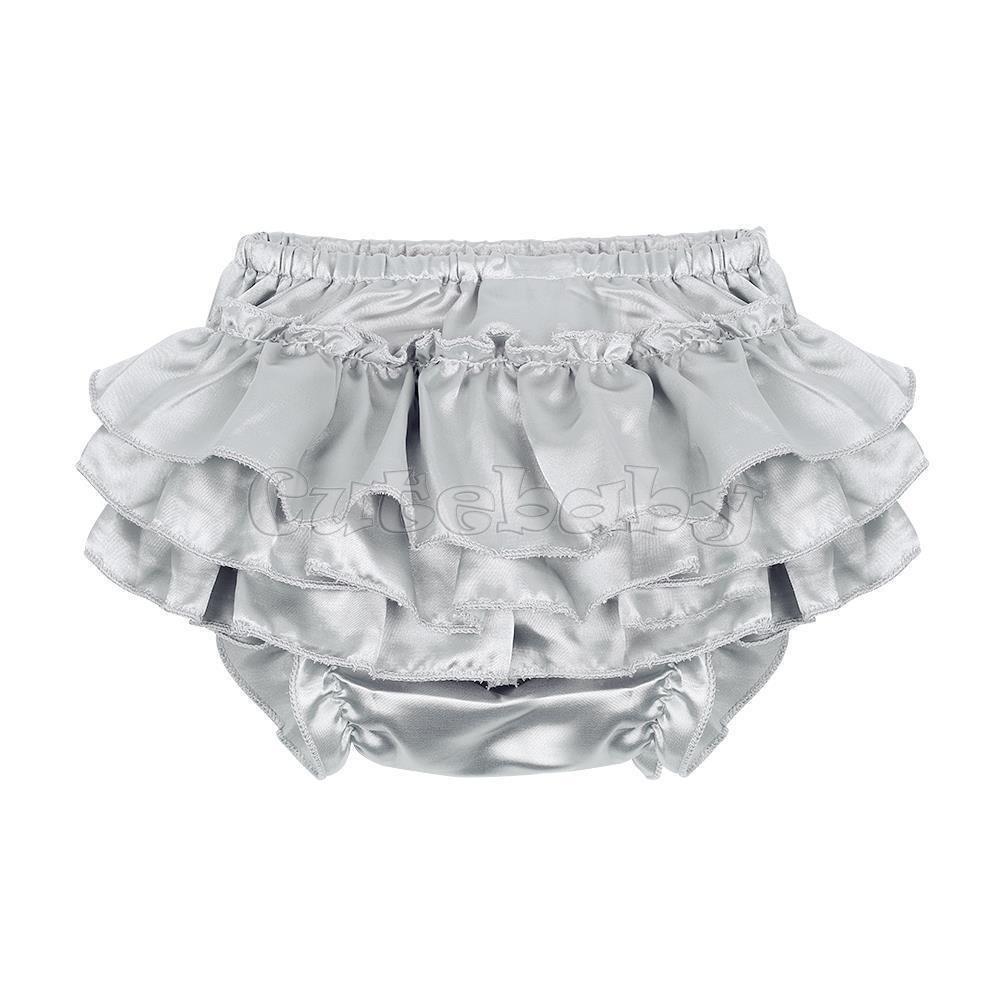 Baby Girls Infant Toddler Satin Ruffle Bloomers Pants Diaper Nappy ...