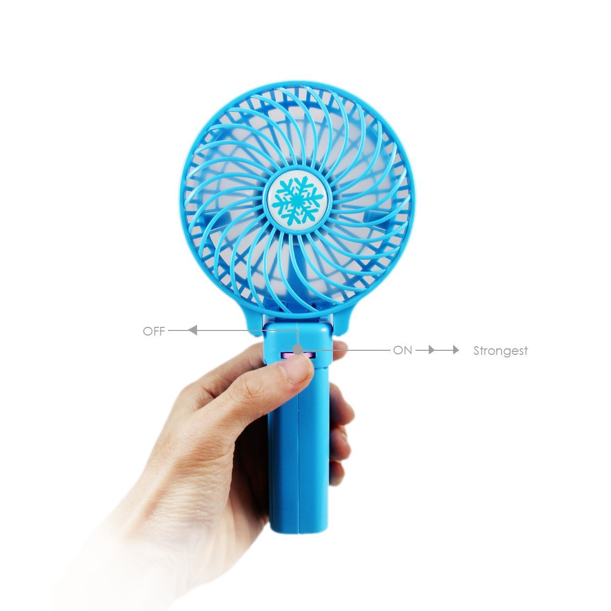Dealpeak Mini Rechargeable Foldable USB Handheld Fan Fast Cooling Fan ...