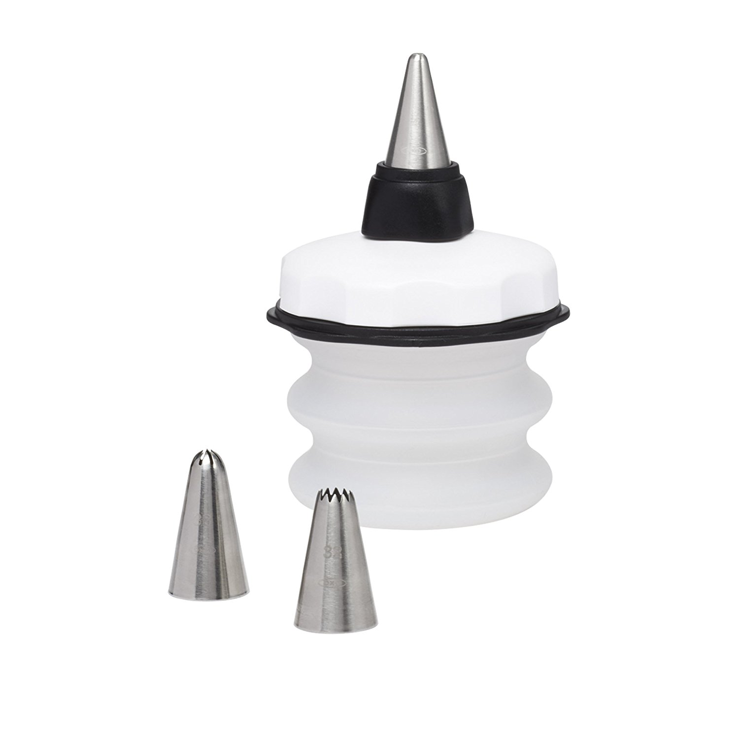 OXO Good Grips Baker's 8-Piece Silicone Decorating Bottle Kit, Clear ...