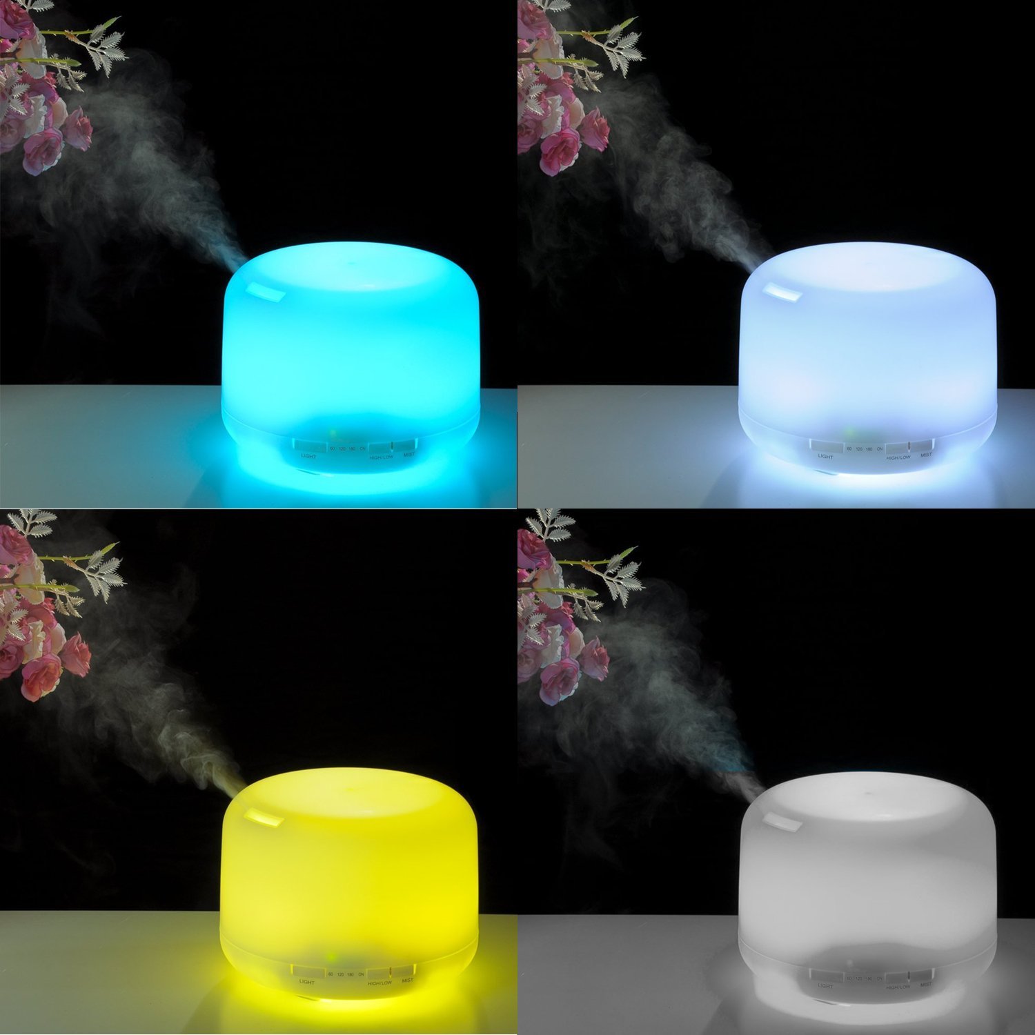 Avawo 500ml Aroma Essential Oil Diffuser Portable Ultrasonic Cool