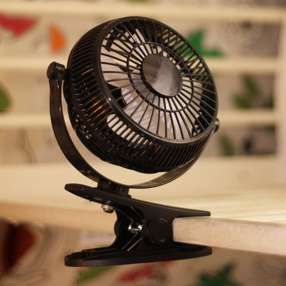 Misula 5" USB Powered 360 Degree Rotatable Clip-On Mini Fan Table Fan ...