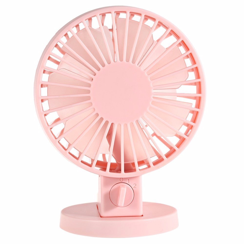 Double-vane, 2-Speed, Portable Mini USB Desk Fan Ultra-quiet Adjustable ...