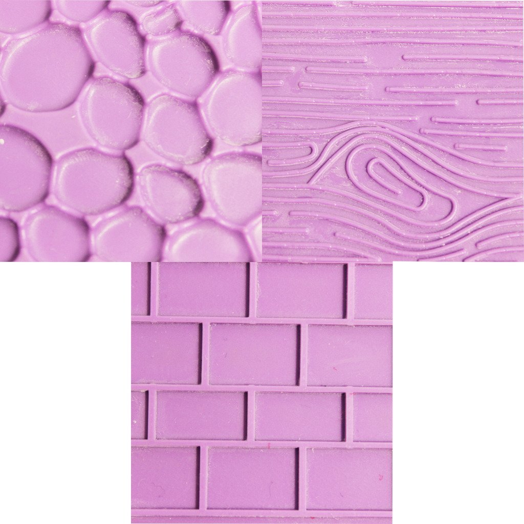 Silicone Embossed Textured Patterned Printing Moulds- Wood, Brick Wall ...