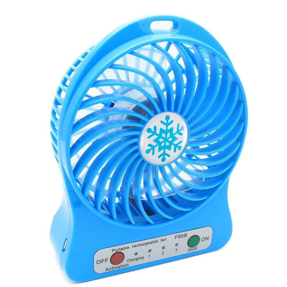 Small Portable Fan Battery Operated Rechargeable Usb Personal 3 Speed ...