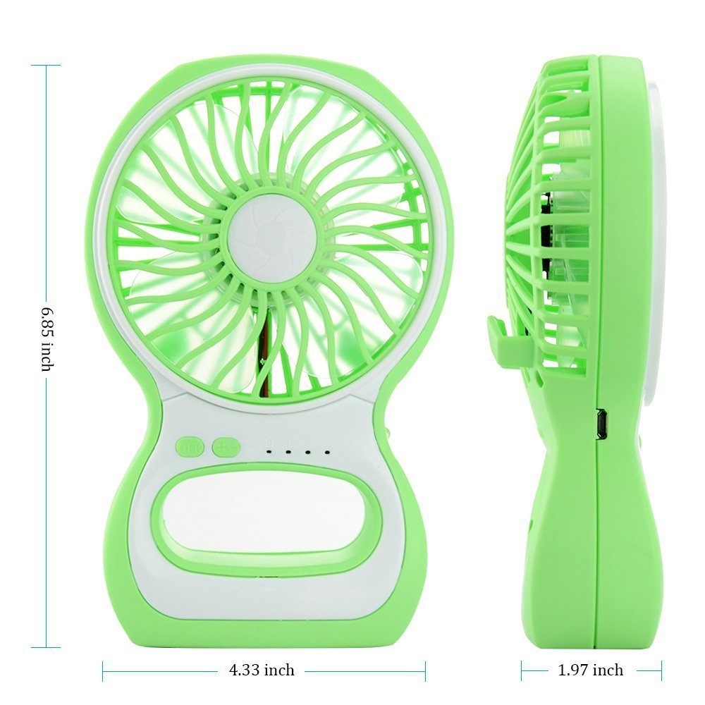 Winkeyes Small Fan Cooling Fan Mini USB Fan 3 Speeds Rechargeable Fan ...