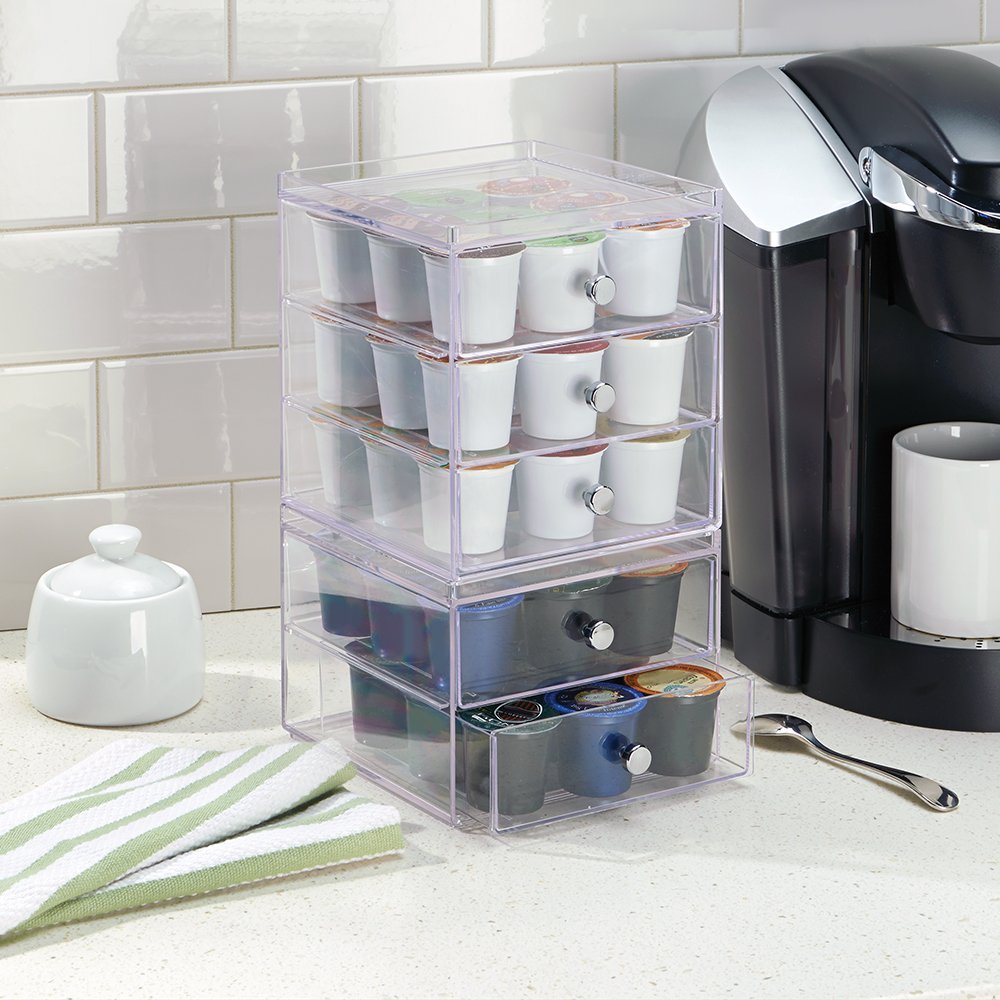 InterDesign Single Serve Coffee Pod Holder for Kitchen Pantry ...