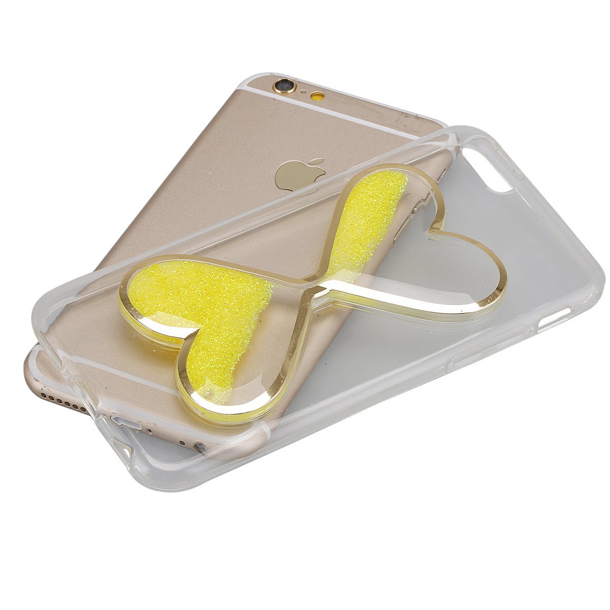 IPhone 4S Case,Phezen Bling Glitter Soft Gel Clear TPU Case for iPhone ...