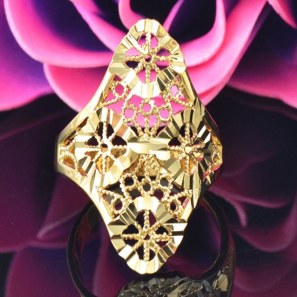 Luxury Hollow Gold Filled Charm Junoesque rings Size 9 Jewelry Wedding ...