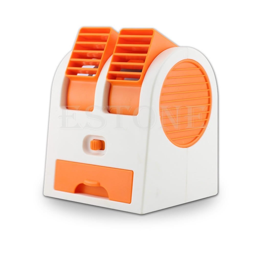 Mini Small Fan Cooling Portable Desktop Dual Bladeless Air Conditioner ...