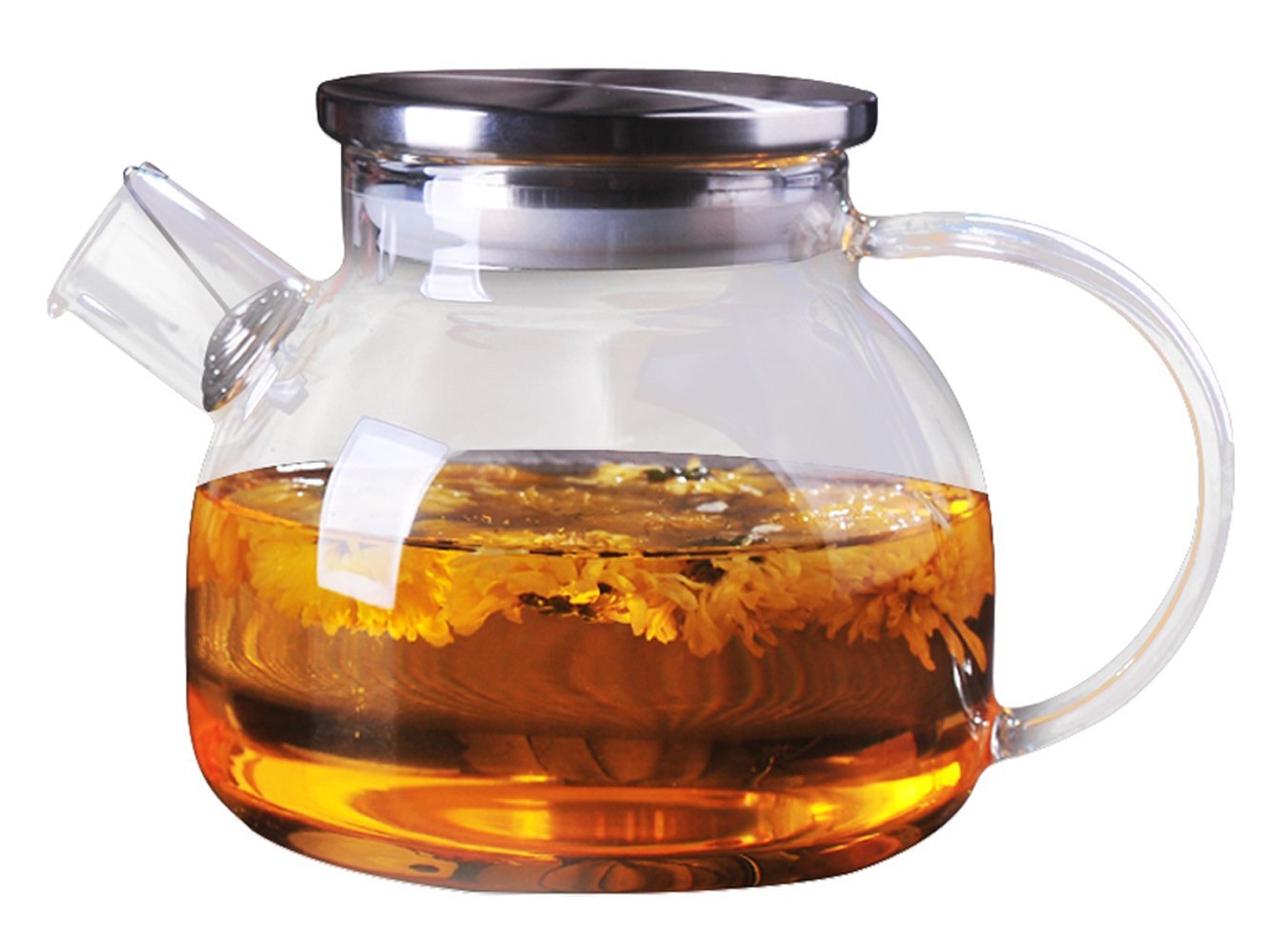 Ceramic Story Glass Water Pitcher With 304 Stainless Steel Lid,Large ...