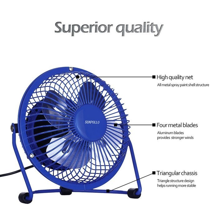 Clip On Desk Fan USB Table Fans (USB OR Battery Powered, Quietness ...