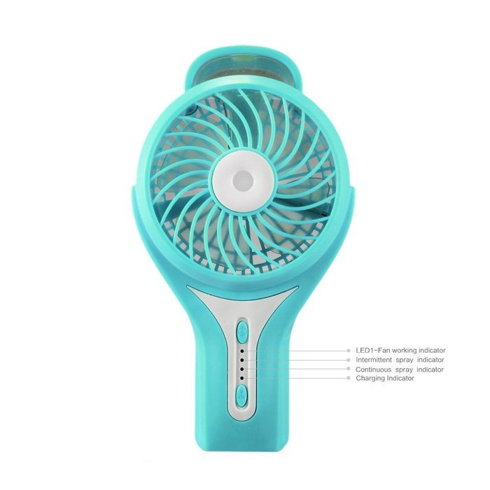 Dealpeak USB Rechargeable Handheld Mini Fan with Cooling Mist as ...