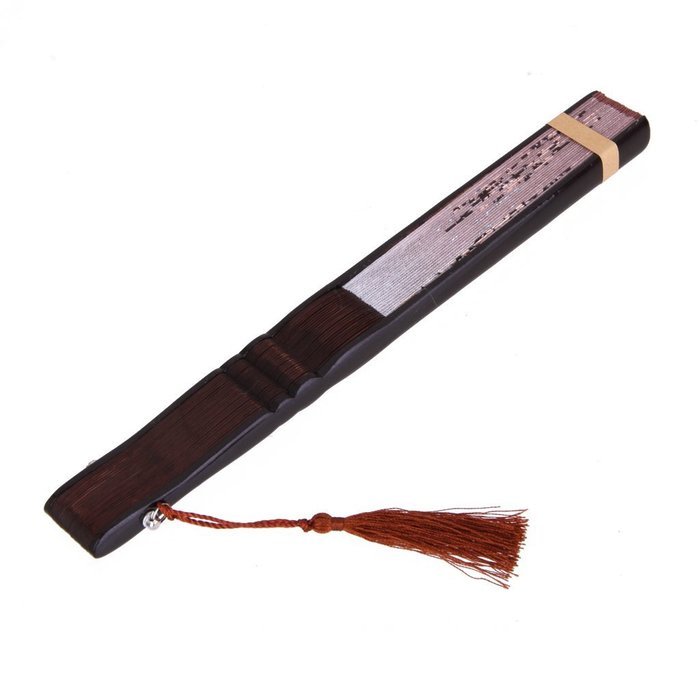 Vintage Flax Leaf Butterfly Bamboo Hand Fan Lady's Fan Pocket Fan ...