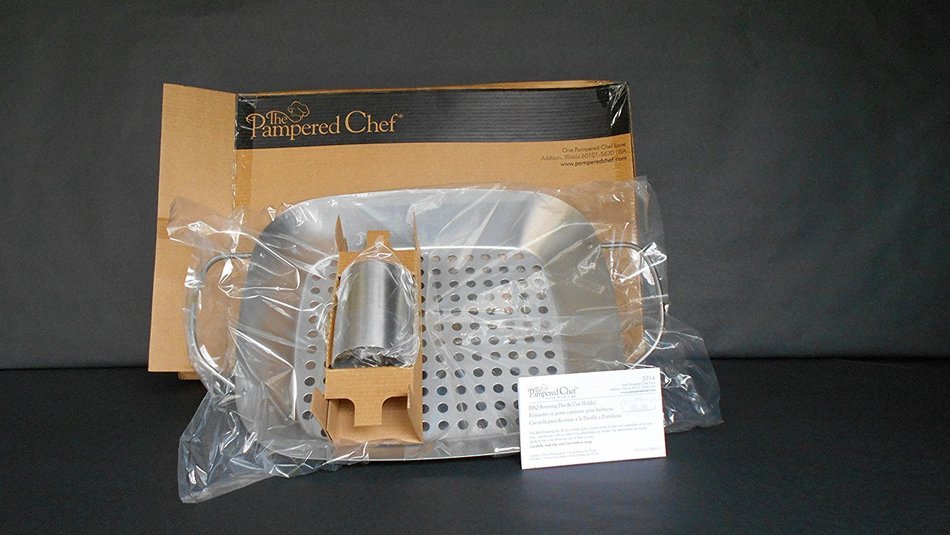 Pampered Chef BBQ Roasting Pan & Can Holder N2 free image download