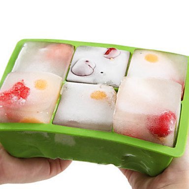 Y&XL&H 6-Cavity Large Silicone Drink Ice Cube Pudding Jelly Soap Mold ...