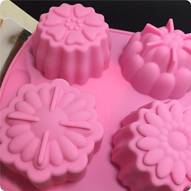 Y&XL&H Bakeware Silicone Flowers Shaped Baking Molds for Cake Chocolate ...