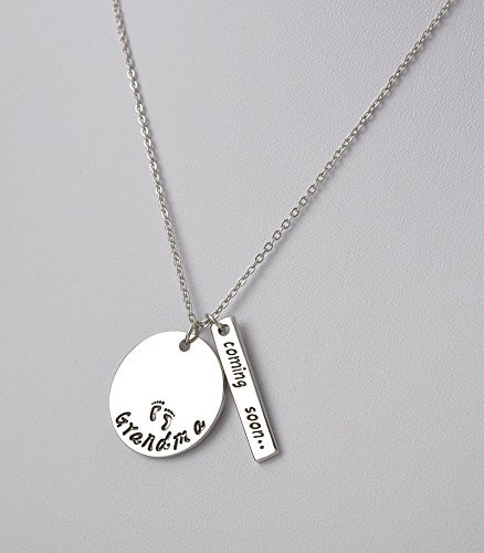 New Chic Cute"Grandma,Coming soon"Pendant Silver Chain Necklace Gift ...