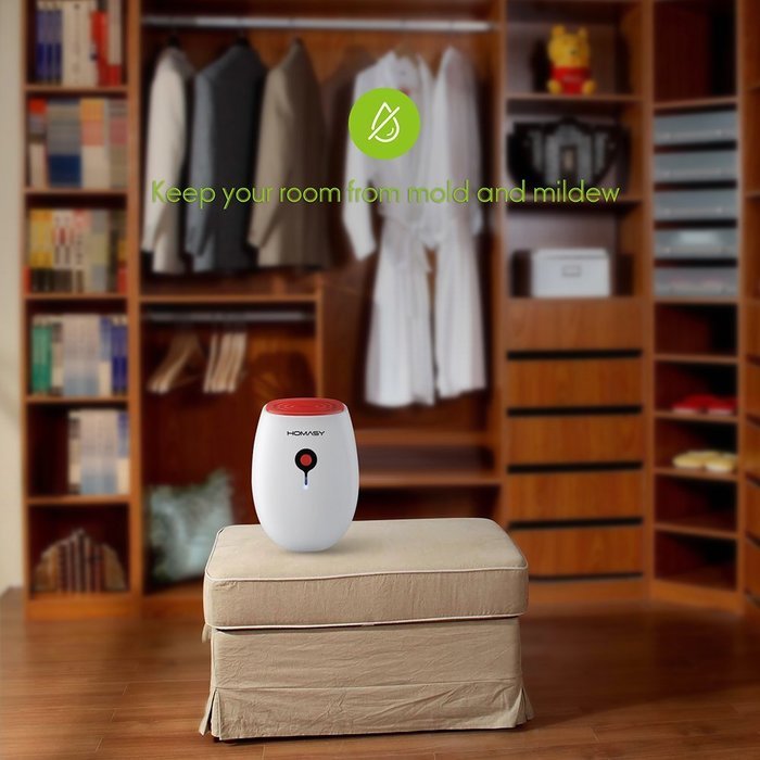 Homasy Portable Mini Dehumidifier, Electric Compact Powerful Auto ...