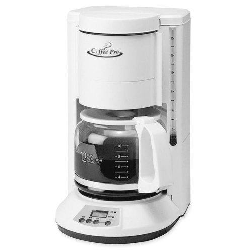 Coffeepro CP330W Automatic Coffeemaker, 12-Cup, 8 in.x8-1/2 in.x13 in ...