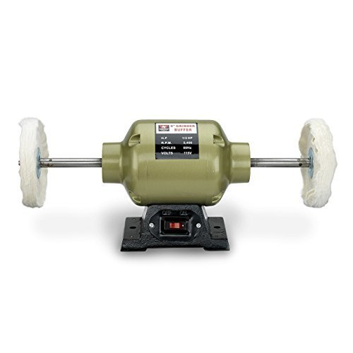 Neiko 2.35 Amp 6-Inch Bench Grinder Buffer with 2 Buffing Wheels by ...