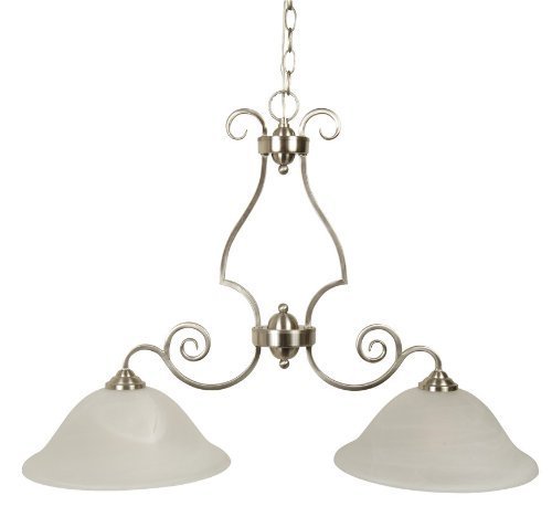 Craftmade 7136BN2 Island Pendants with Frosted Glass Shades, Brushed ...