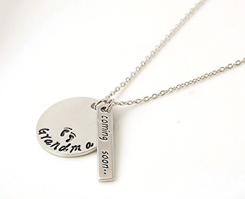 New Chic Cute"Grandma,Coming soon"Pendant Silver Chain Necklace Gift ...