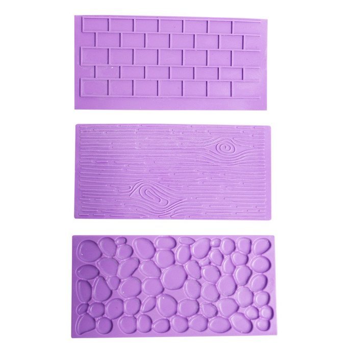 Silicone Embossed Textured Patterned Printing Moulds- Wood, Brick Wall ...