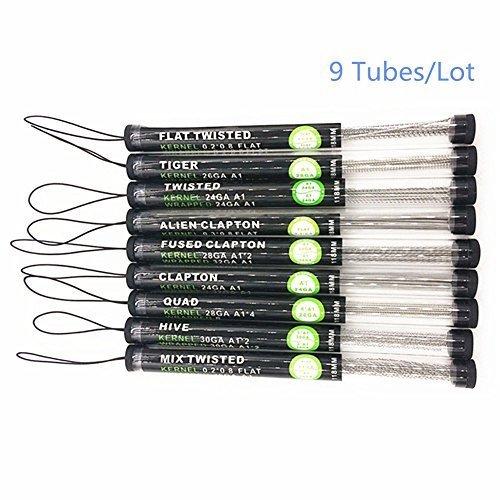 KAHIOE 9 Tubes/Lot Diy Heating Wires Clapton coil wire Hive Tiger Quad ...