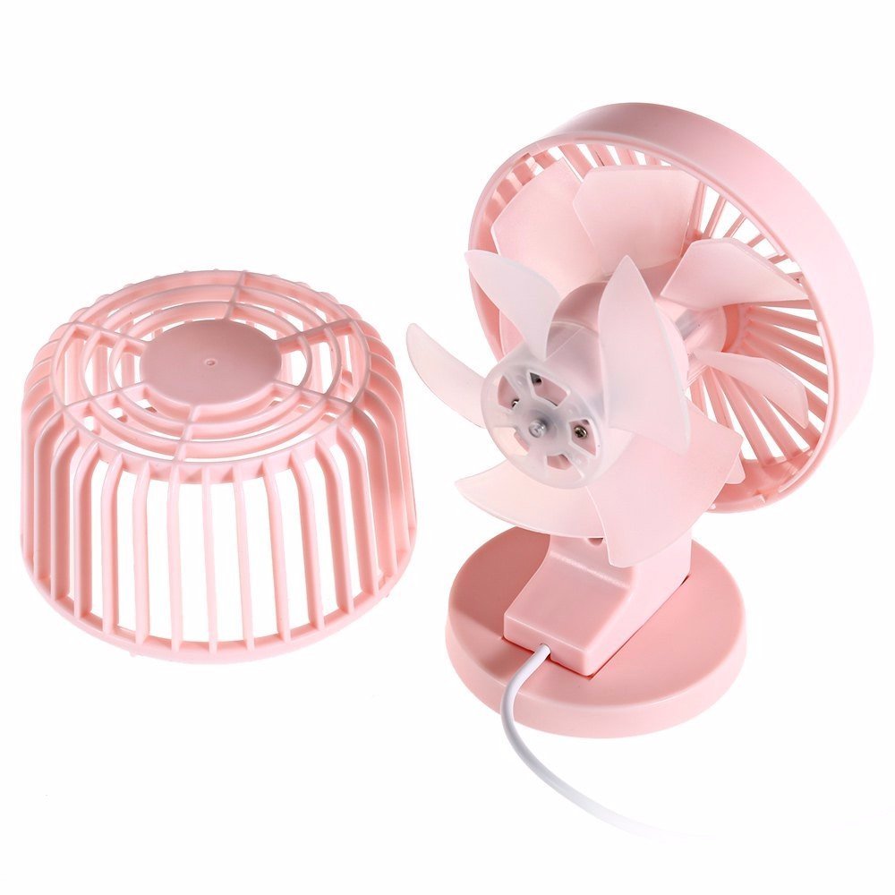 Double-vane, 2-Speed, Portable Mini USB Desk Fan Ultra-quiet Adjustable ...