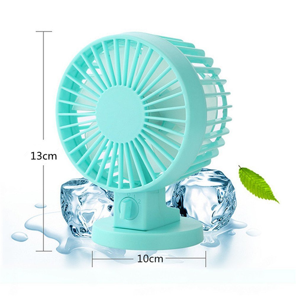 Double-vane, 2-Speed, Portable Mini USB Desk Fan Ultra-quiet Adjustable ...
